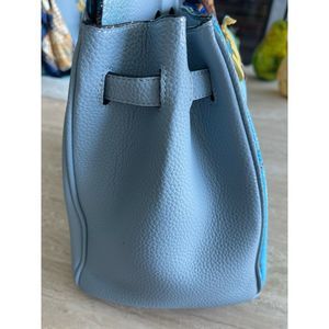 Anca Barbu | Bags | Anca Barbu Satchel Blue Extra Large Painting ...
